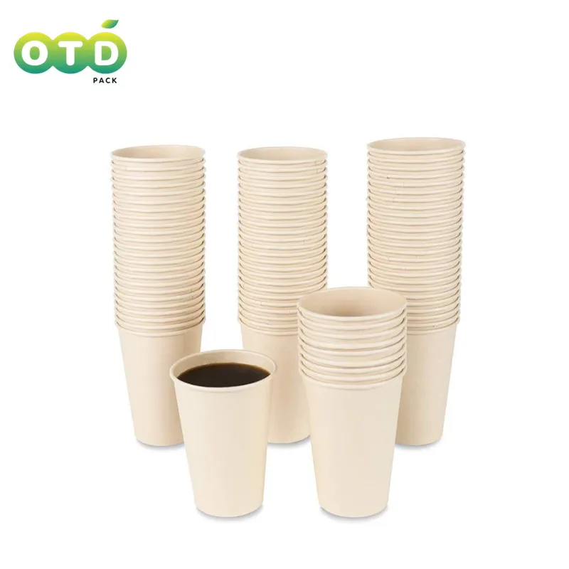 Disposable-Paper-Cups-Natural-Eco-Friendly-Bamboo-Fiber-Cups-Brown-Hot ...