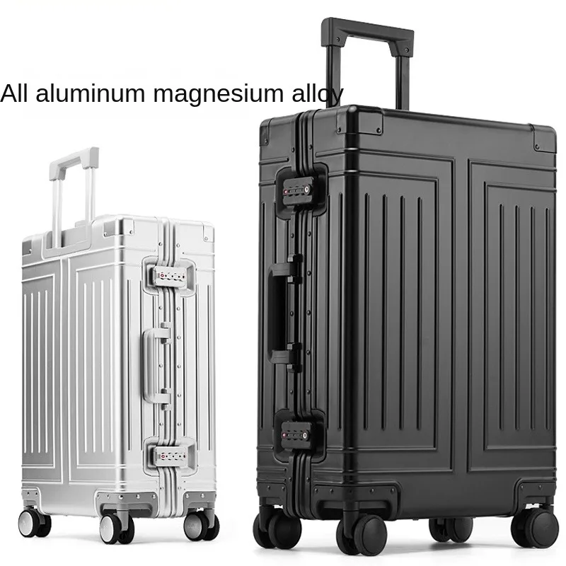 Suitcase-100-Aluminum-High-Level-Metal-Password-Trolley-Luggage ...