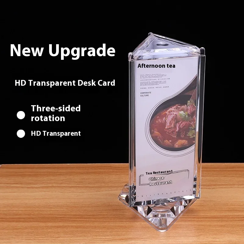 Acrylic-Table-Card-Menu-Holder-Triangular-Display-Stand-with-Three ...