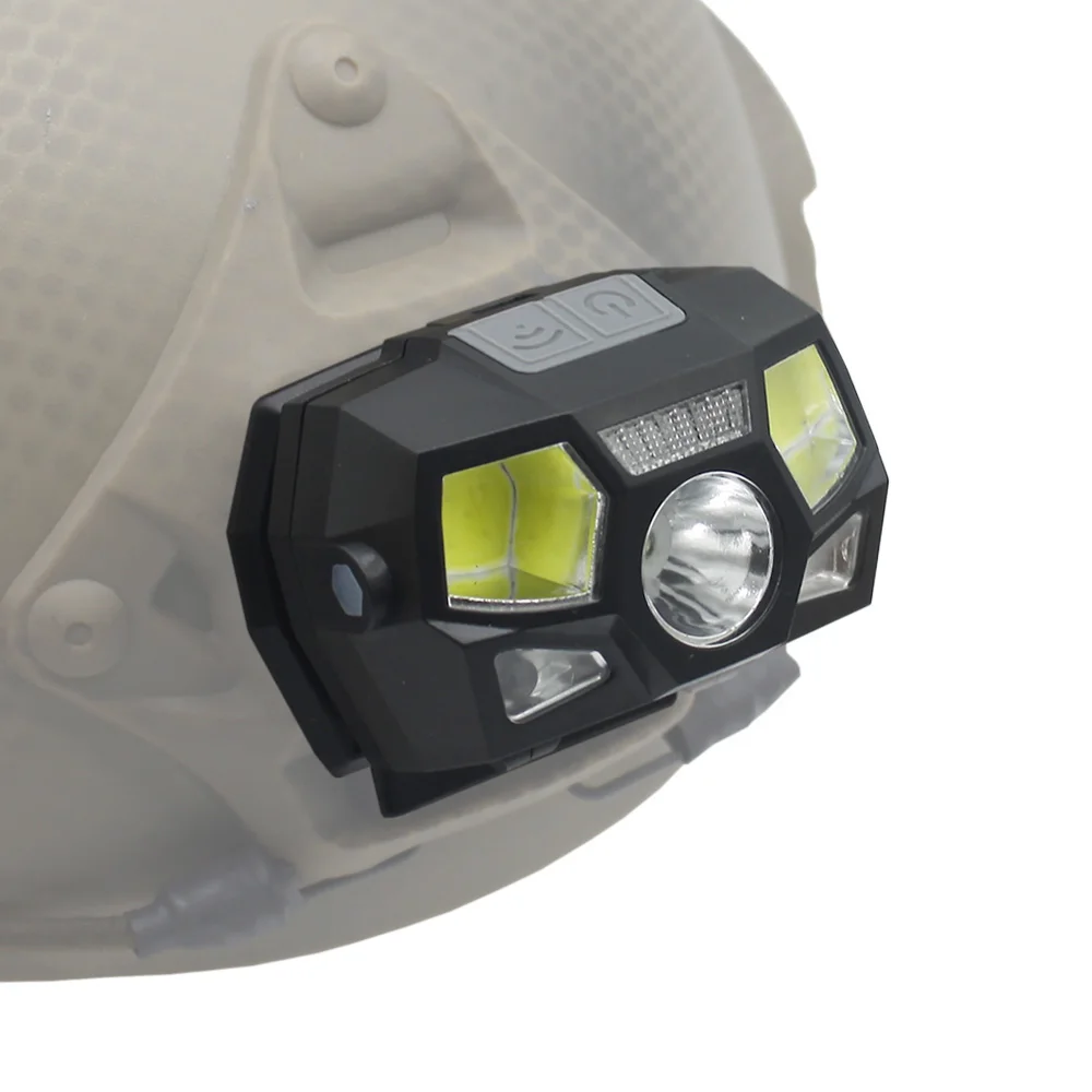 Fwoyonze Tactical FAST MICH Helmet Light Induction Headlamp USB ...