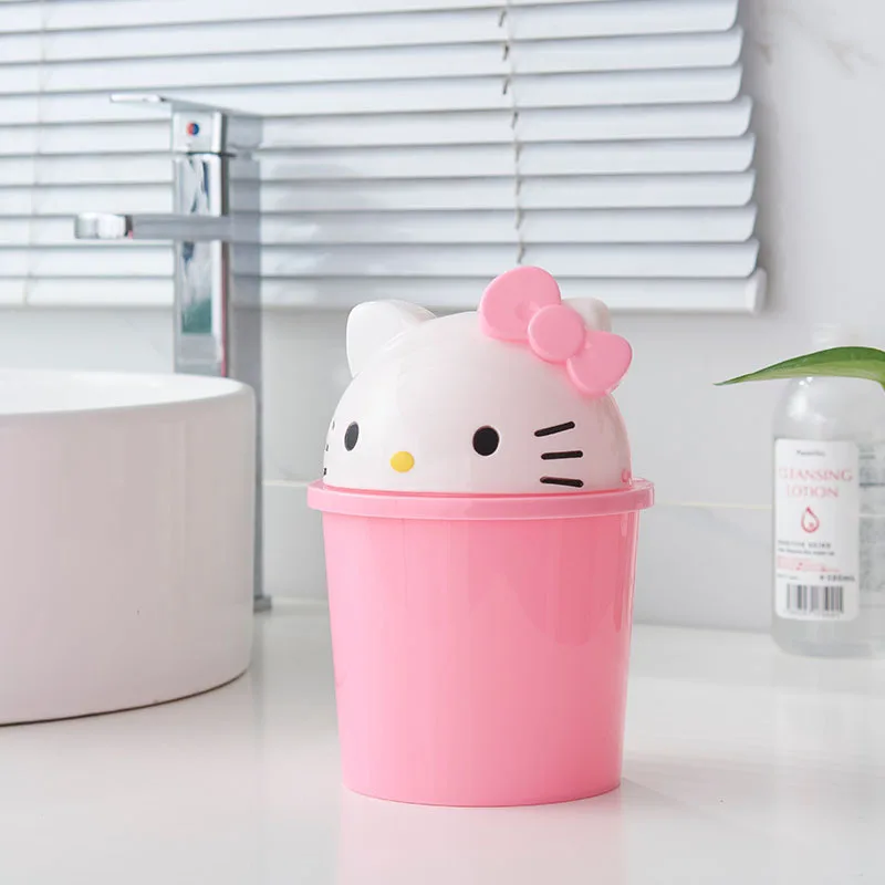 Sanrio-Hello-Kitty-Mini-Small-Waste-Bins-Desktop-Garbage-Basket-Home ...