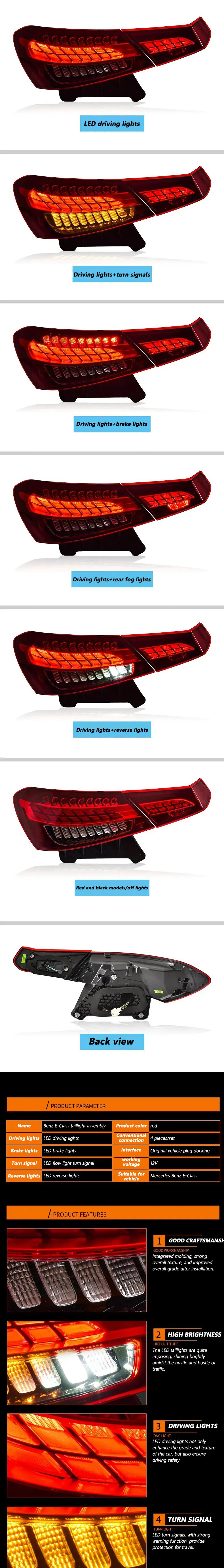 For Mercedes Benz E-Class W213 Tail Light 2021-2023 E200L E260 E300 ...