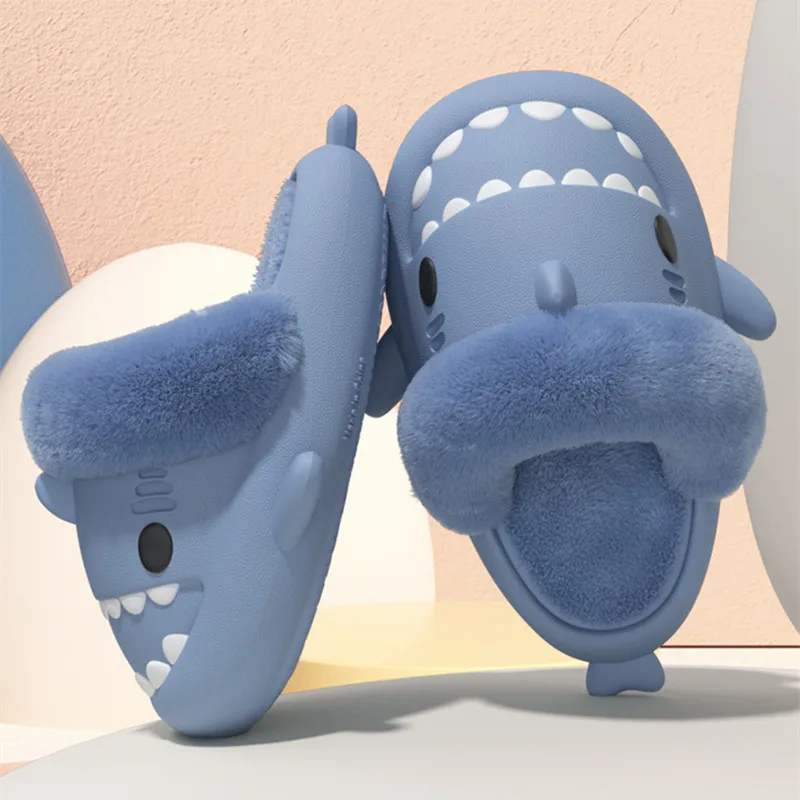 Man-Women-Shark-Slippers-Detachable-Cotton-Home-Slippers-Winter-Boys ...