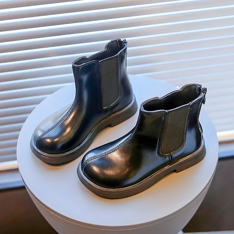 Ankle Boot Girl Child Shoes Black | Boys Patent Ankle School Boots ...