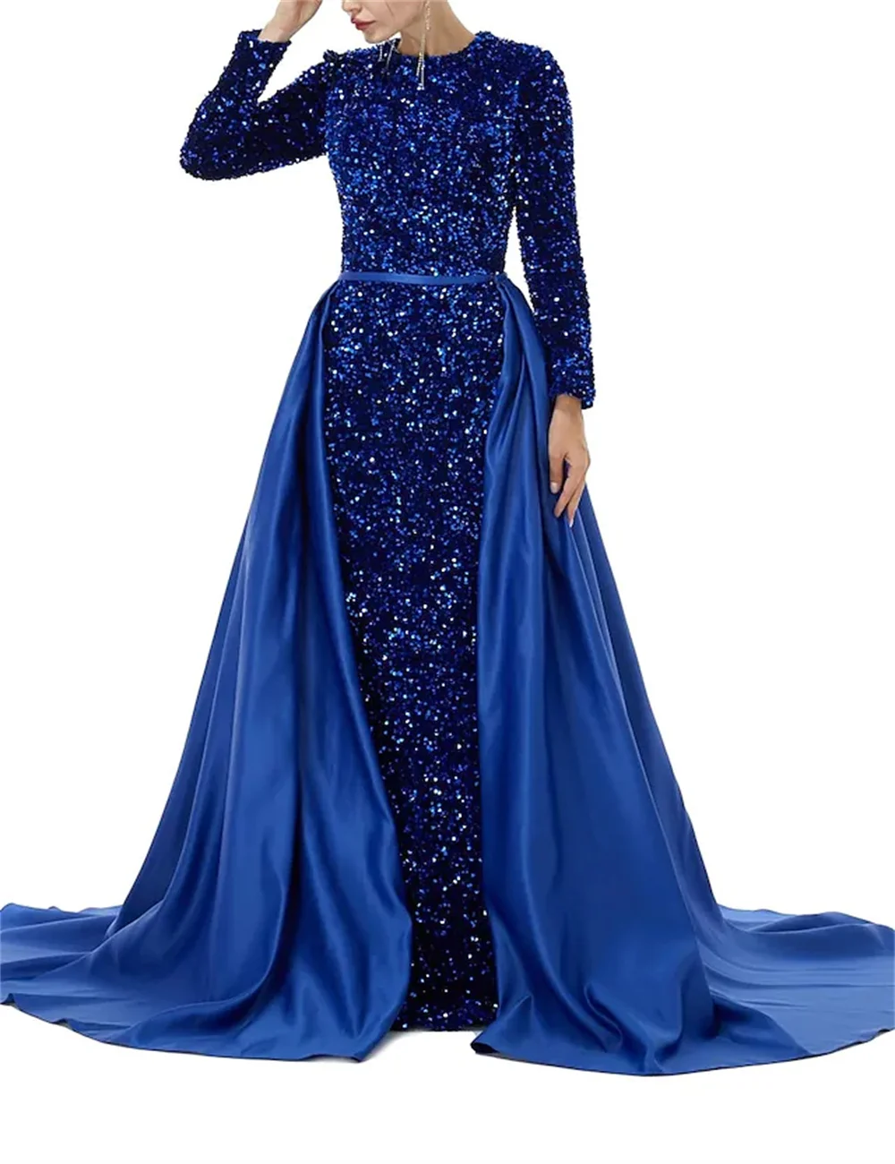 Mermaid-Trumpet-Evening-Dresses-Glittering-Dress-Prom-Chapel-Train-Long ...