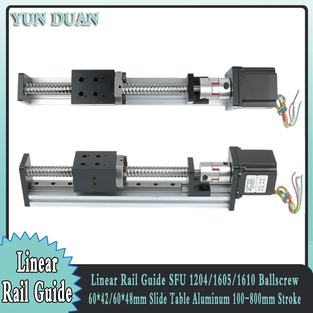 Linear-Guide-Rail-Sliding-Table-Module-100-800mm-Stroke-60-42-60-48 ...