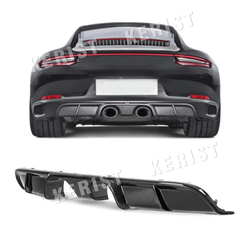 Rear Bumper Lip Diffuser Splitter For Porsche carrera s gts 911 991.2 ...