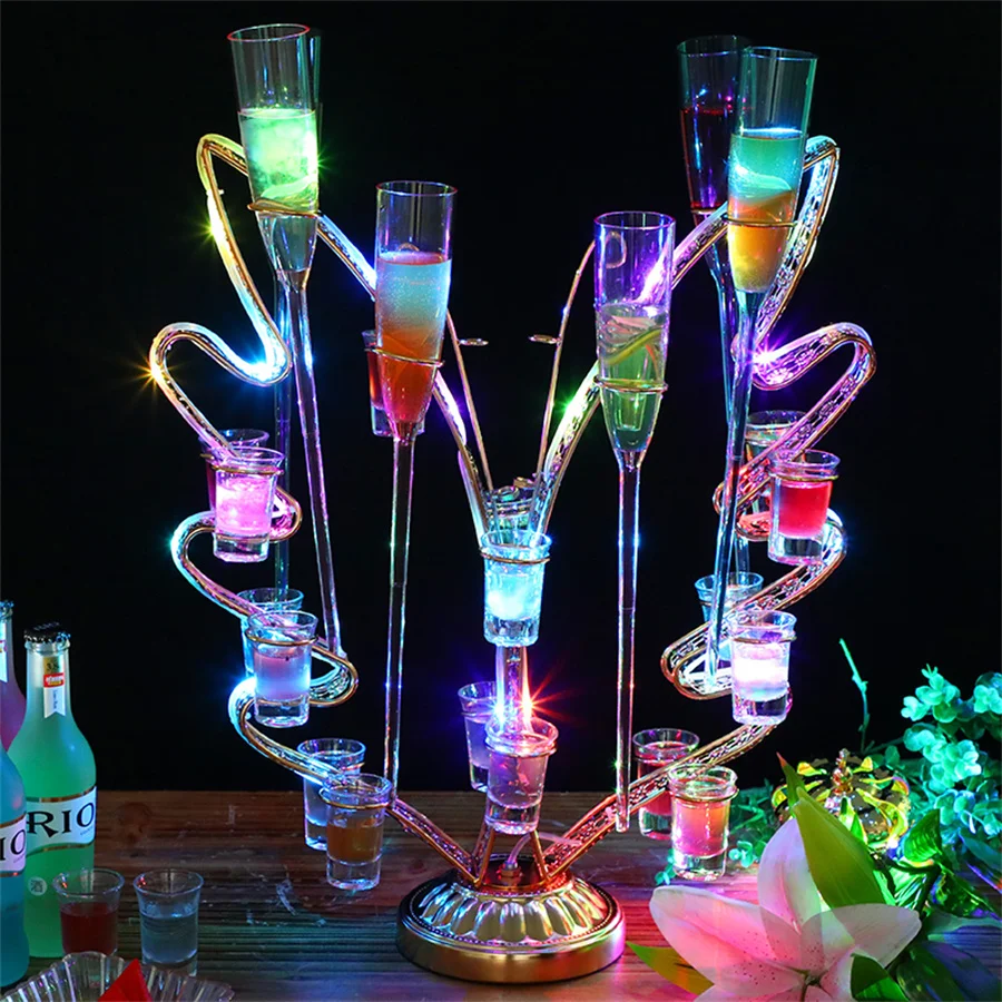 Rechargeable-Cocktail-Cup-Stand-Novelty-Bar-Wine-Glass-Holder-VIP ...