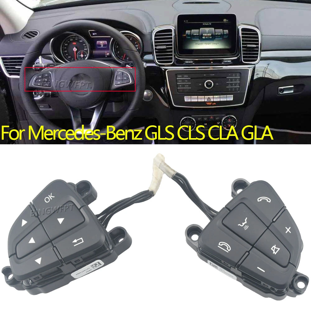 Original Steering Wheel Button High Quality For Benz CLS CLA GLA ML SL A0999050600 A B 176 117 ...