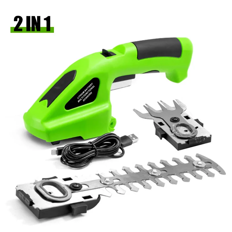Cordless Electric Hedge Trimmer 2 in 1 Handheld 7.2V Hedge Brush Cutter ...