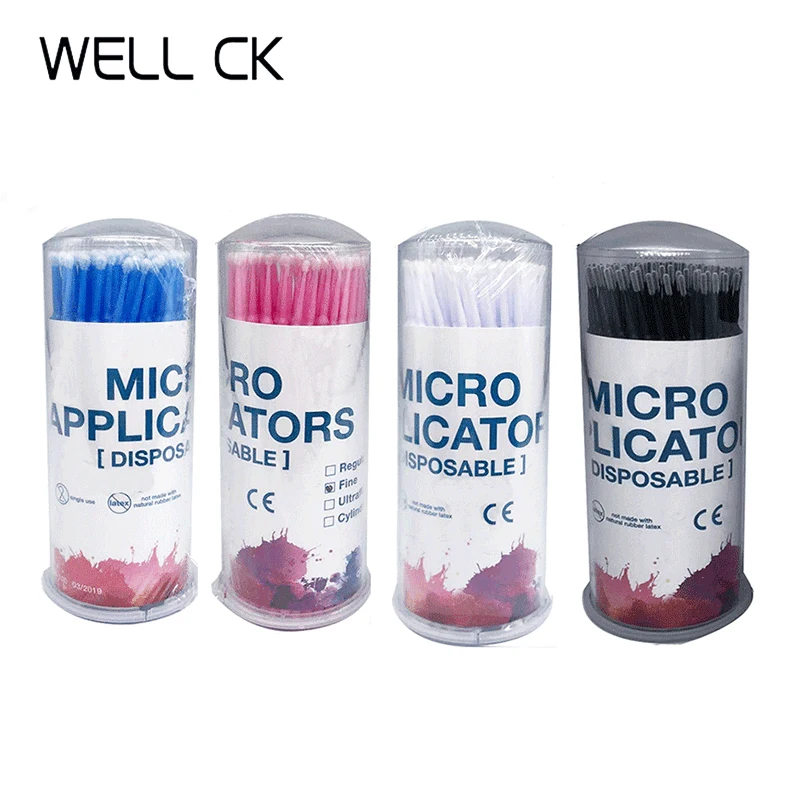 100Pcs-Bottle-Dental-Disposable-Micro-Brushes-Applicators-Micro-Brush ...