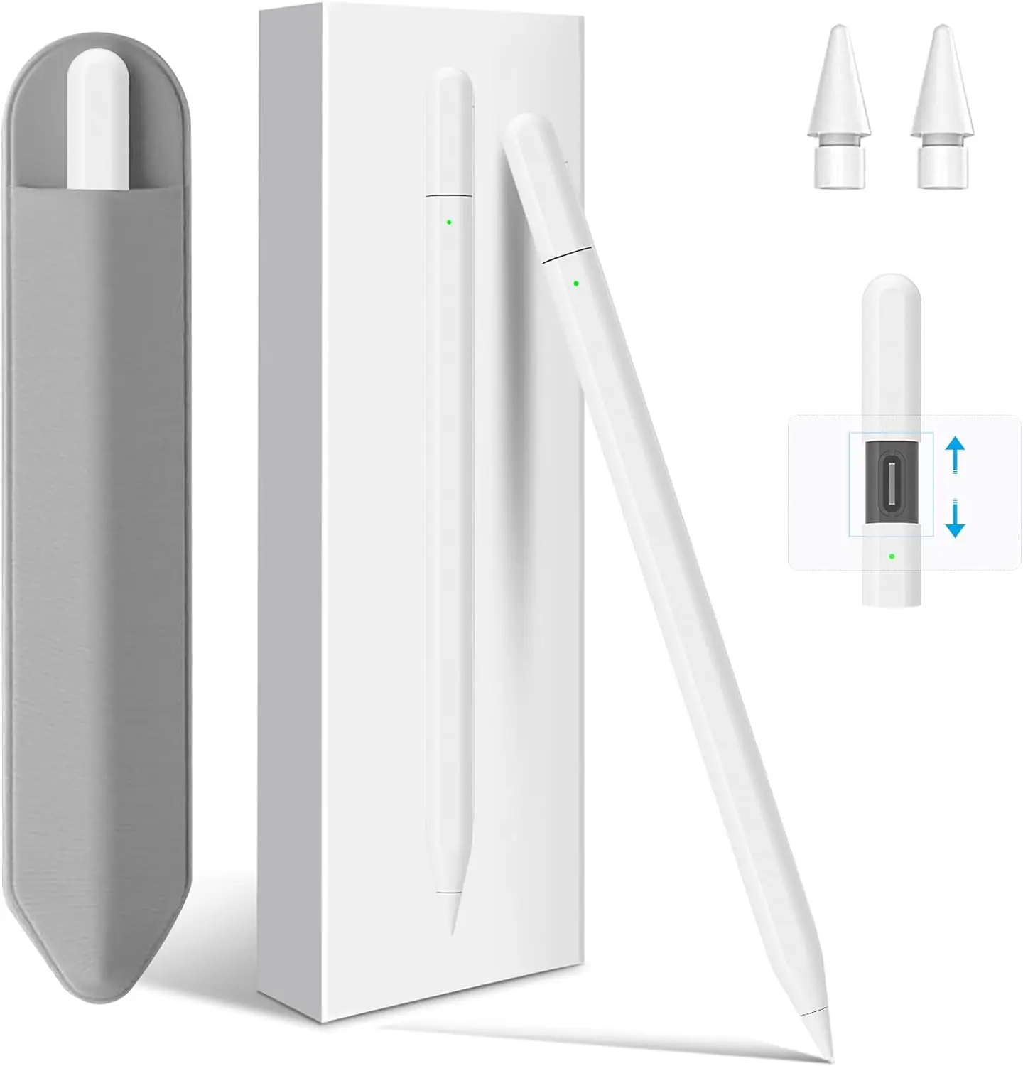 2024-for-ipad-pencil-3rd-stylus-Magnetic-Pen-Plam-rejection-iPad-Pencil ...