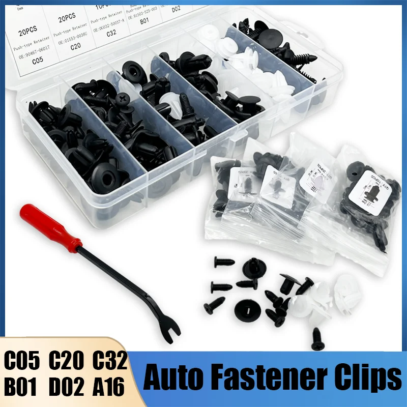 Car Fastener Clip 100pcs Auto Fastener Clip Car Fender Push Retainer ...
