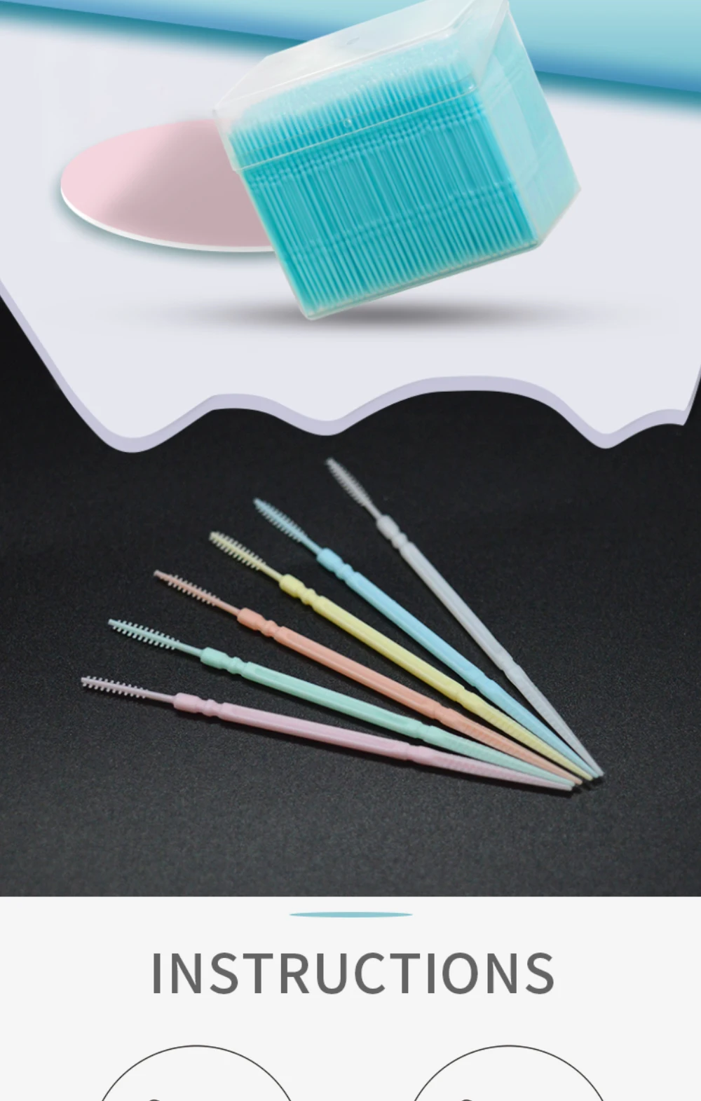 La couleur verte Cure-dents en plastique Double tête, 1100 pièces ...