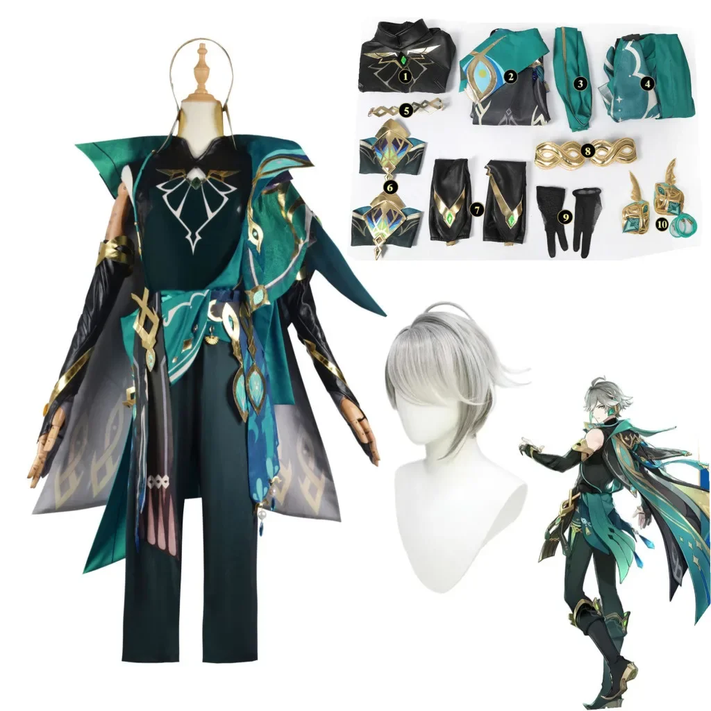 Genshin-Impacto-Al-Haitham-Cosplay-Costume-Party-Outfit-Wig-Sumeru-The ...
