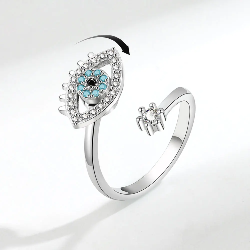 Fashion-Silver-Color-Devil-s-Eye-Rings-Filled-Zircon-Adjustable-Finger ...