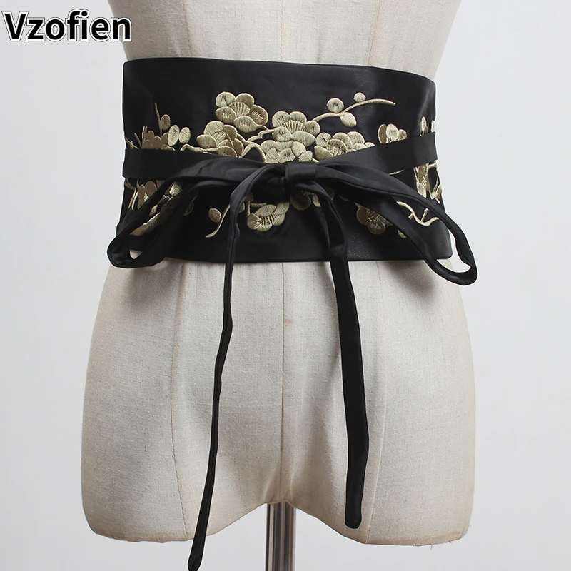 Chinese Style Embroidered Girdle Japanese Dress Belt Wide Belt Yukata ...