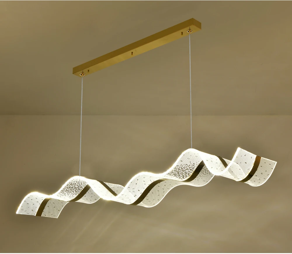 Shop Modern Hanging Wave LED Chandelier for Dining, Kitchen, Bar ...