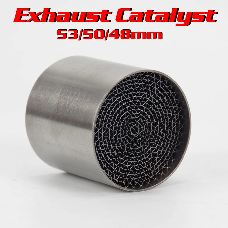 48mm 50mm 53mm Motorcycle Exhaust Muffler Catalyst DB Killer Silencer ...