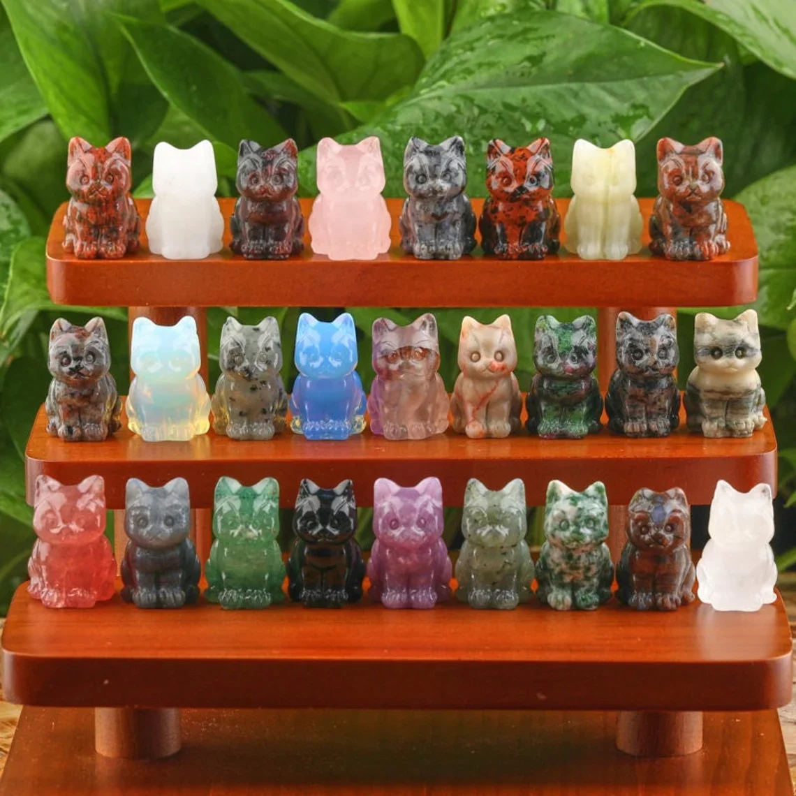 1-2-Natural-Gemstone-Carved-Cat-Figurine-Crystal-Cat-Status-Carved ...