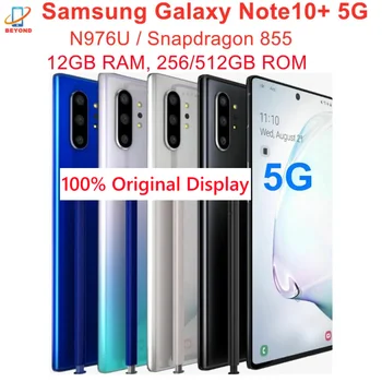 Samsung Galaxy Note10+ Note10 Plus 5G N976U 256/512GB ROM 12GB RAM Octa Core 6.8" Snapdragon 855 ...