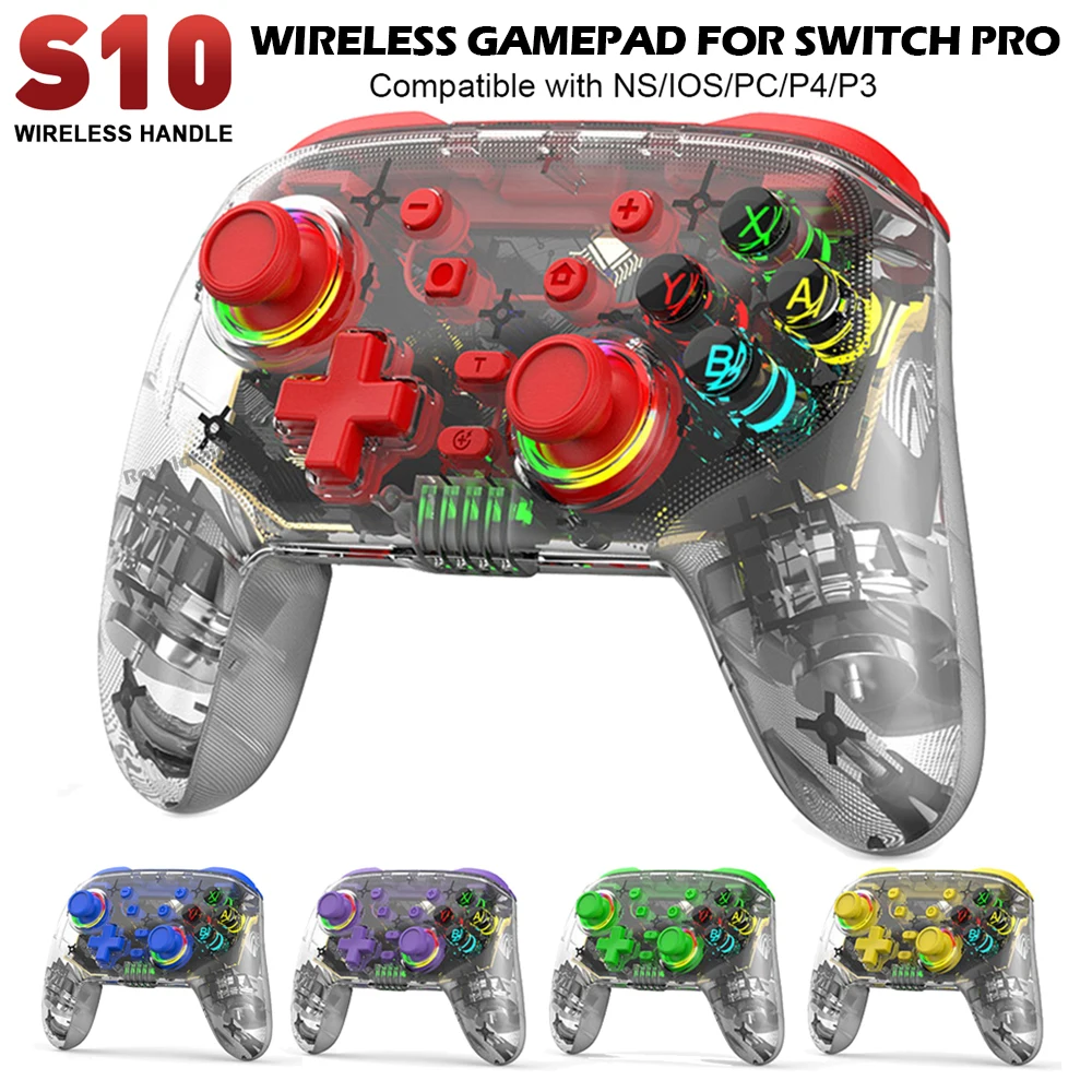 Mando-multiplataforma-S10-para-Switch-Pro-controlador-inal-mbrico-OLED ...