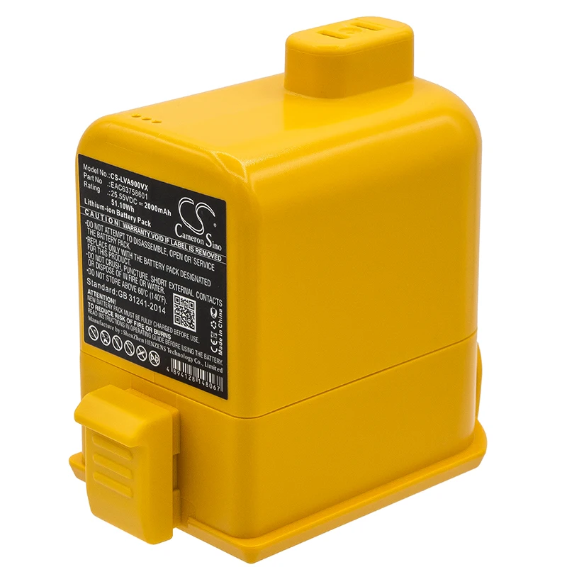 Vacuum Cleaner Battery 2000mah Eac63758601 For Lg Cord Zero A9 A9 Plus