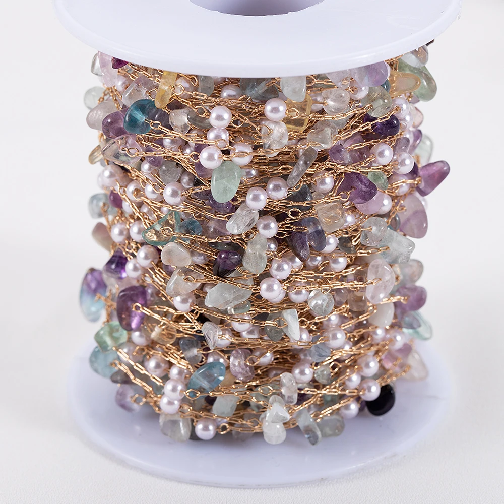 1meter-Crystal-Gravel-Synthetic-Pearl-Chain-Golden-Stainless-Steel ...