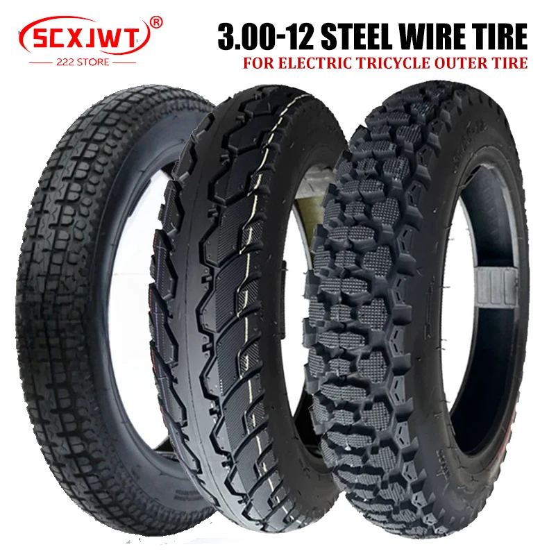 3.00-12 steel wire tire electric tricycle outer tyre 300-12 vacuum ...