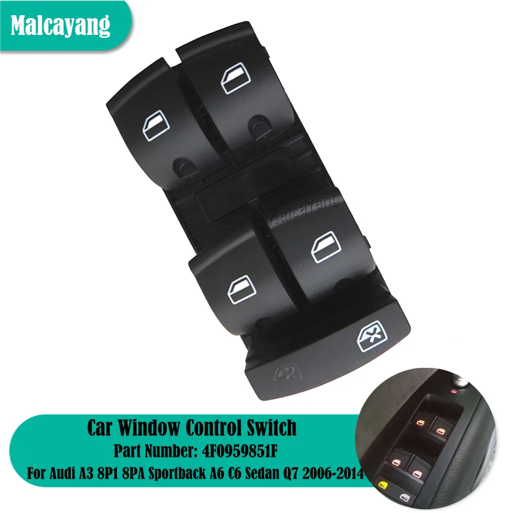 For-Audi-A3-A6-S3-S6-C6-Q7-RS6-PLUS-AVANT-Electric-Master-Window-Lifter ...