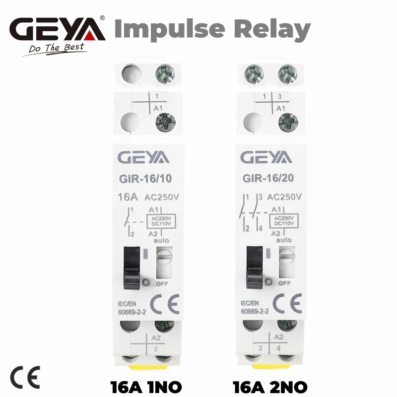GEYA-16A-AC230V-DC110V-Dual-Voltage-Impulse-Relay-Household-Electric ...