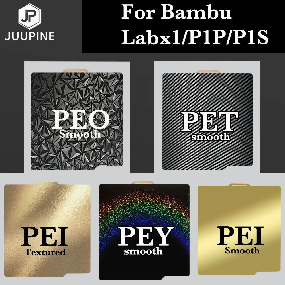 Plaque de construction pour Bambu Lab P1P, en acier texturé Pei Spring ...