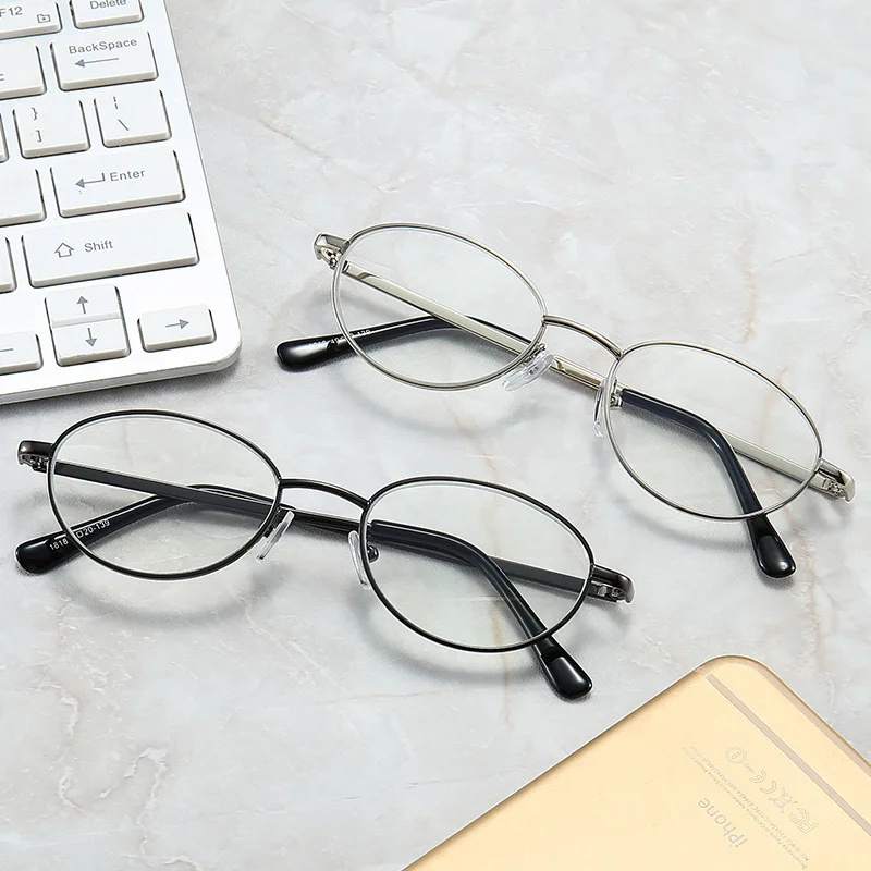 Metal Reading Glasses Frames | Small Oval Reading Glasses | Oval Metal ...