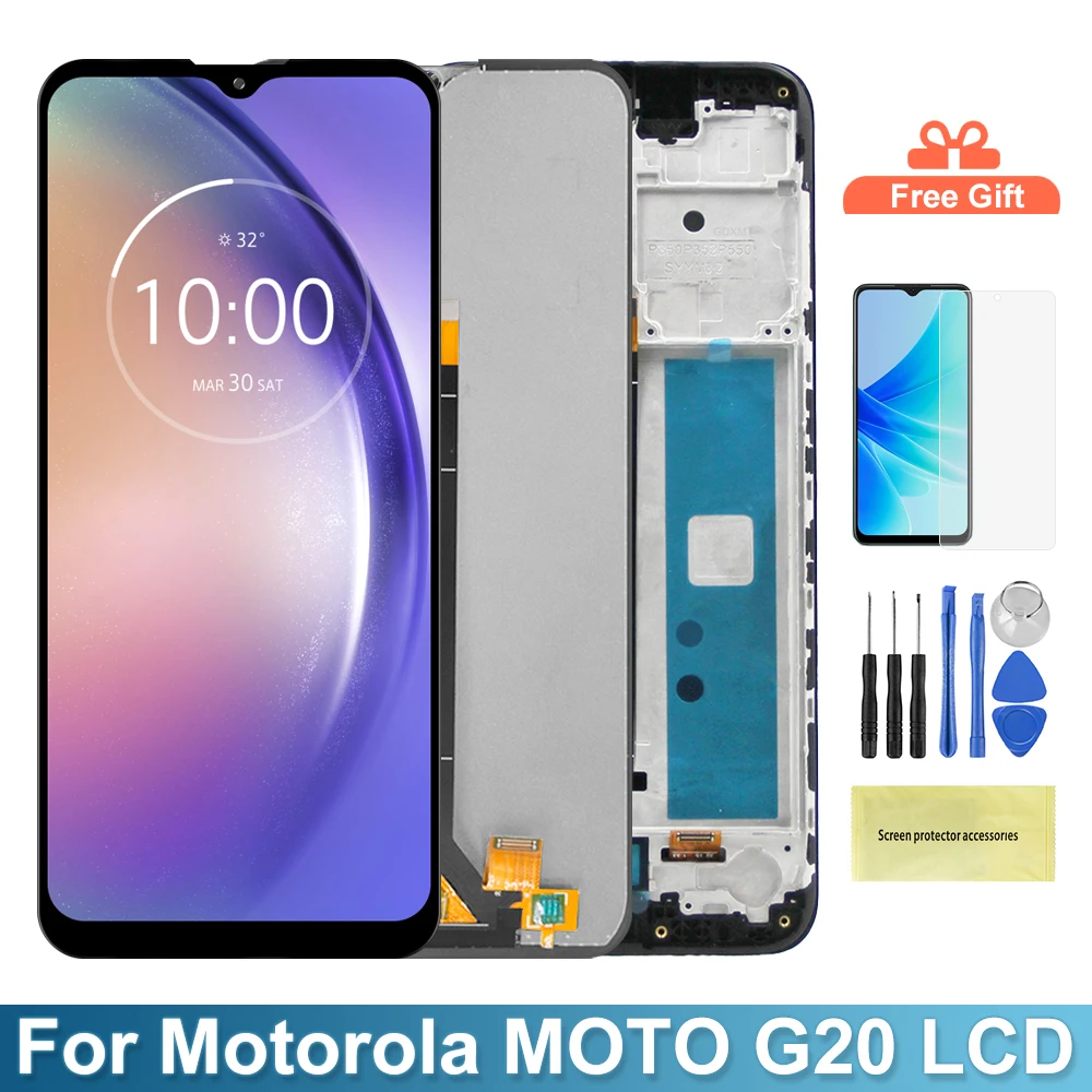 For Motorola Moto G20 Lcd Display Digital Touch Screen with Frame ...
