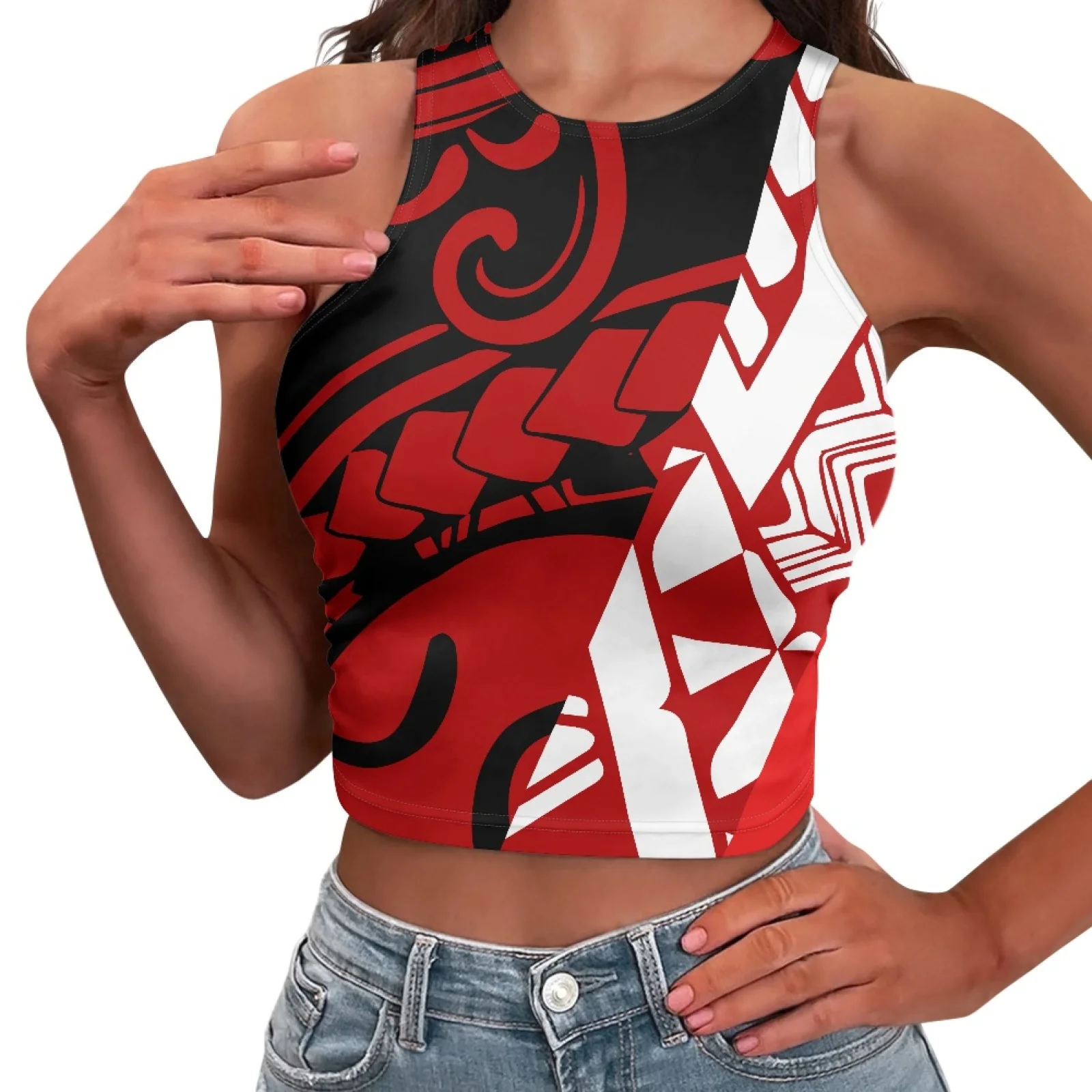 Polynesian-Tribal-Fijian-Totem-Tattoo-Fiji-Prints-Sleeveless-Sleeve ...