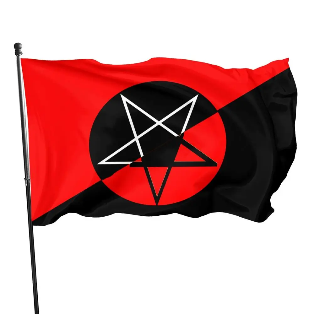 Anarchy Red Flag 90x150cm Polyester Punk Rebellion Banner for Wall ...