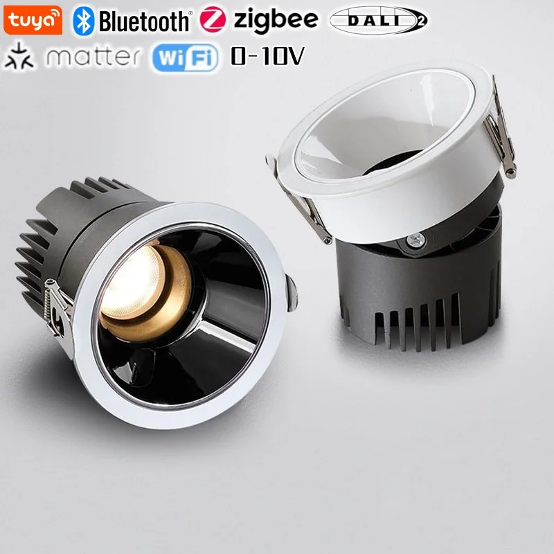 Embedded Anti-Glare COB Spotlight 7W Smart Bluetooth Zigbee 0-10V DALI ...