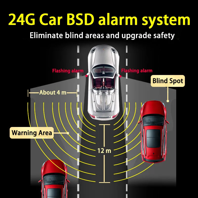 Universal-Car-BSD-24Ghz-Blind-Spot-System-Wave-Radar-Sensor-Change-Lane ...