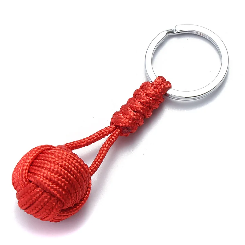 Parachute-Woven-Rope-Ball-Keychain-Paracord-Lanyard-Key-Ring-Monkey ...