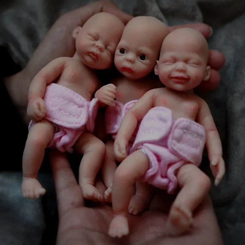 4-5-Miniature-Babies-Full-Body-Silicone-Baby-Twins-Doll-Lifelike-Mini ...