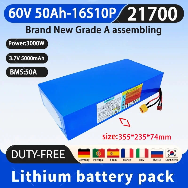 60V-50Ah-21700-16S10P-Lithium-Ion-Battery-Pack-3000W-Power-Tool ...