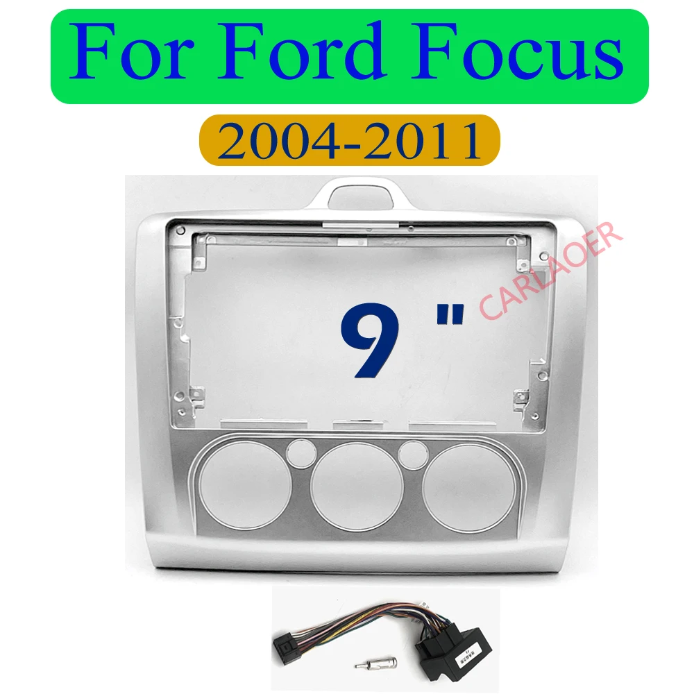 carlaoer Car Multimedia panel Frame For Ford Focus 2004-2011 for 9 inch ...