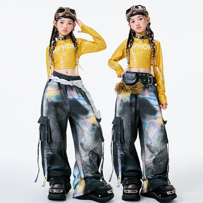 Hip Hop Jazz Dance Costume Children School Show Performance Clothes ...