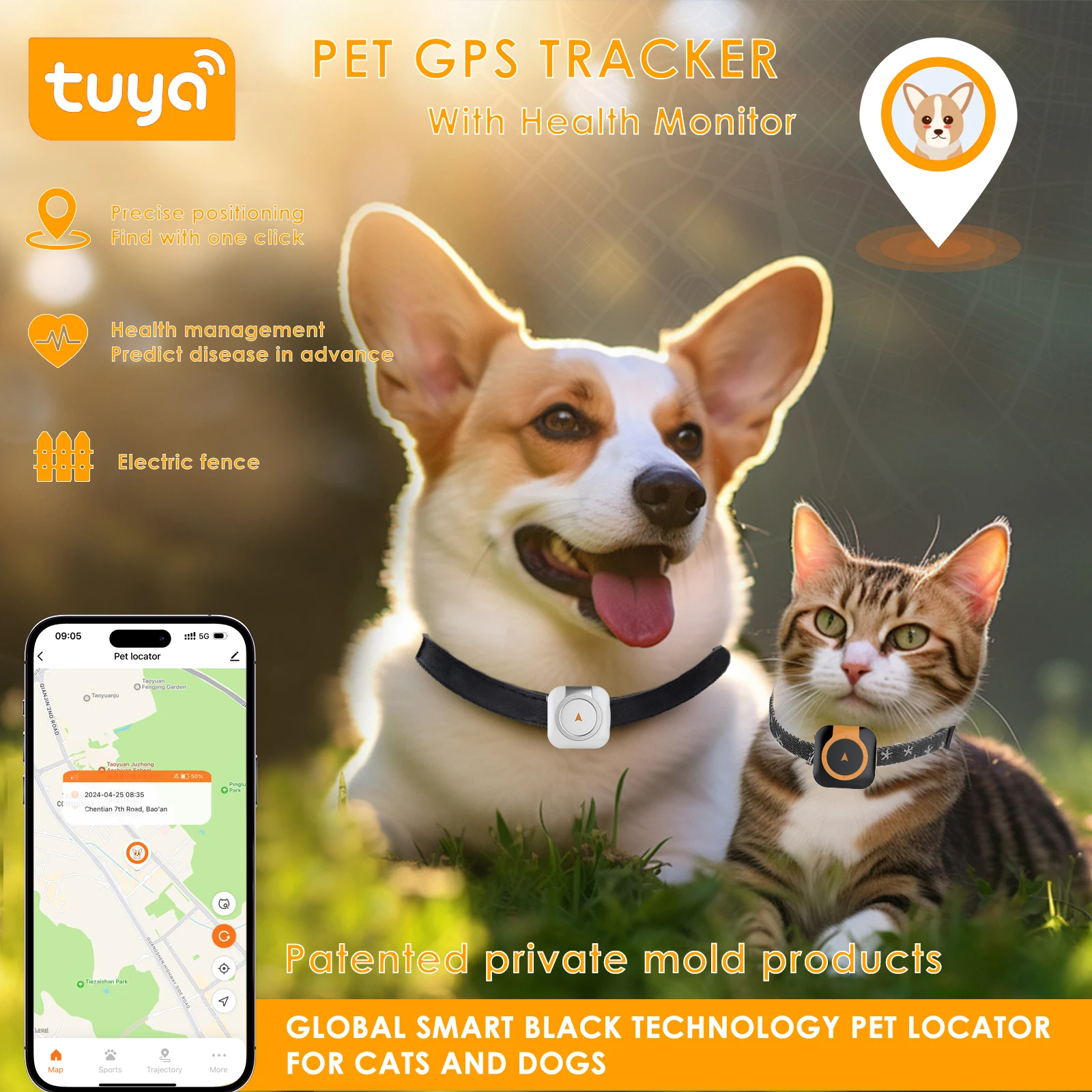 Mini 4G Tracker for Pet Real-time Positioning Smart GPS Tracker Anti ...