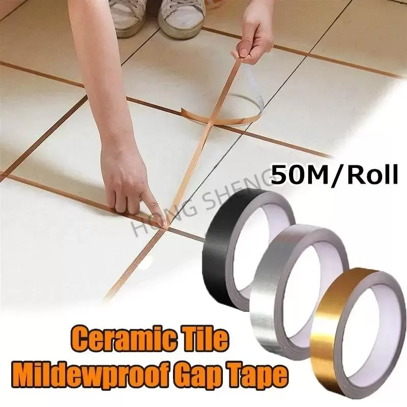 Home-Decoration-Self-Adhesive-Tile-Gap-Tape-50M-Floor-Wall-Seam-Sealant ...