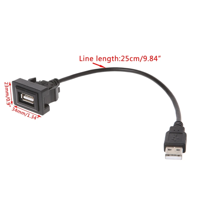 Cable de puerto USB AUX 12 24V, adaptador de carga USB para toyota Vios ...