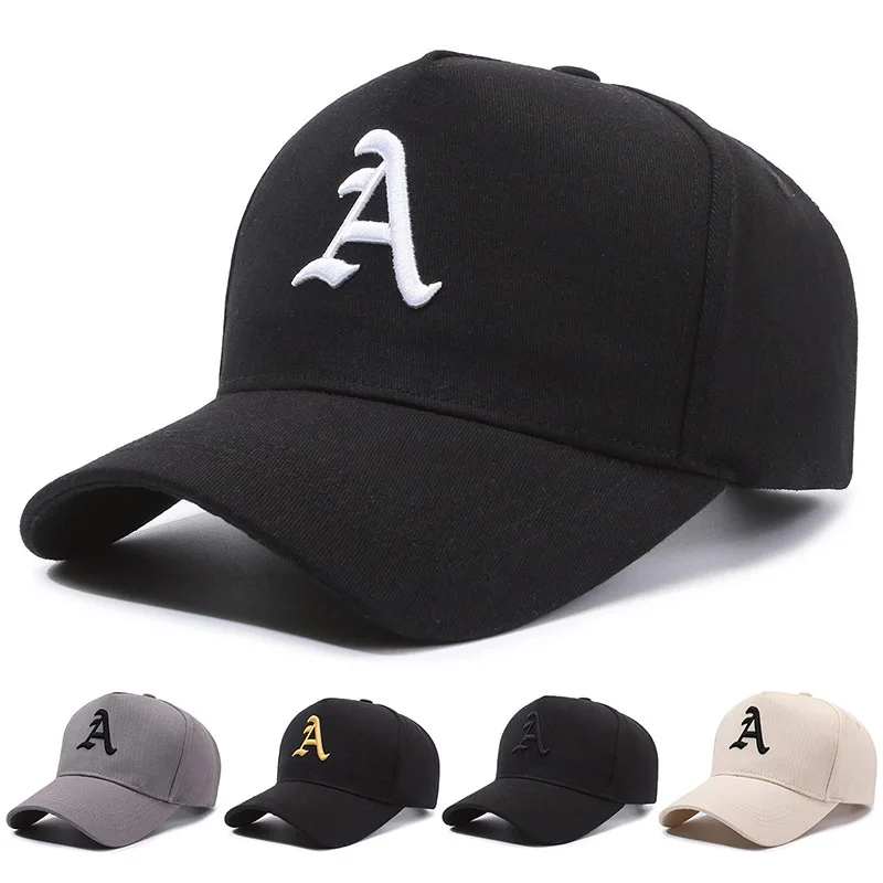 Summer Men Baseball Cap Letter A Embroidery Outdoor Snapback Hat Cotton ...
