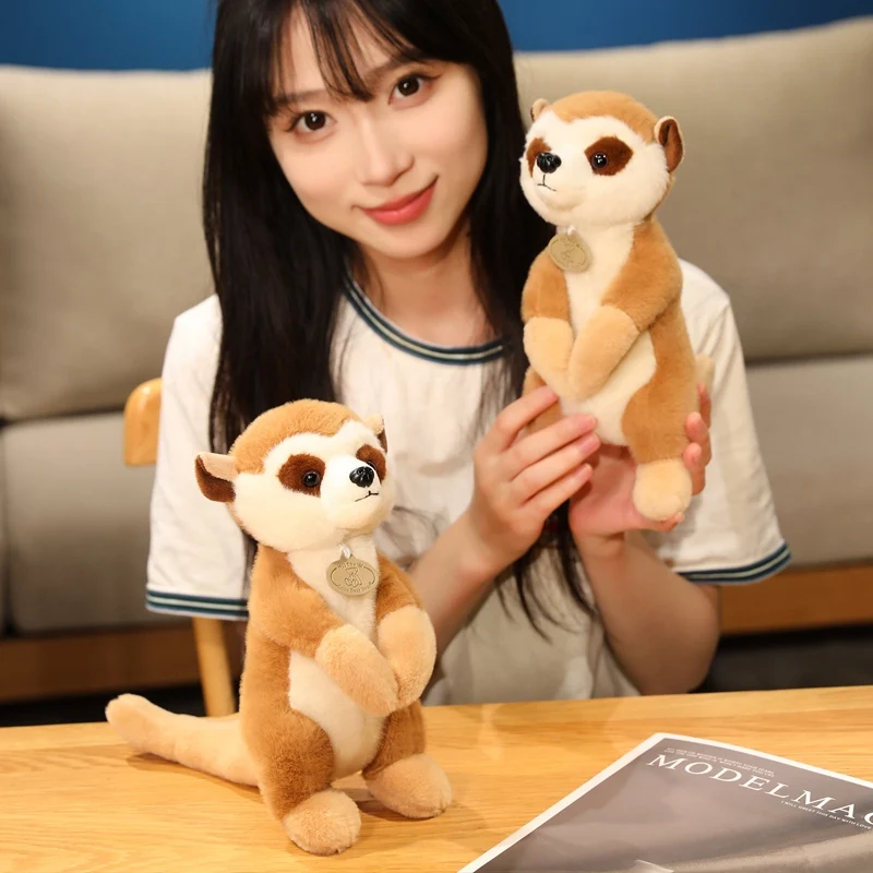 Hot Wholesale Lifelike Meerkat Plush Toy Soft Stuffed Wild Lemur Doll ...