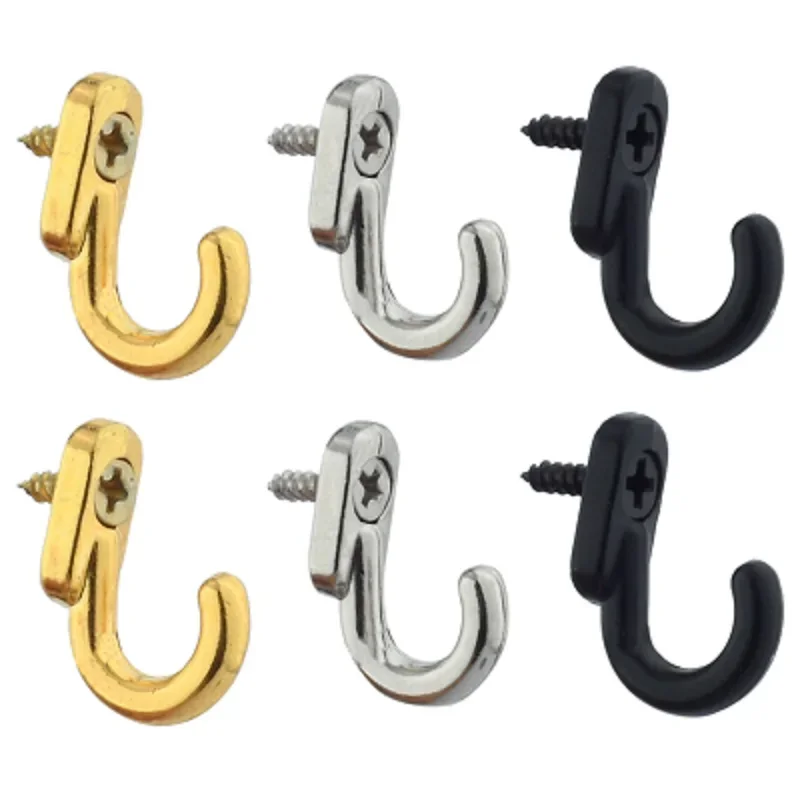 20 Pcs Mini Wall Hooks With Screws Door Zinc Alloy Coats Hat Hanger ...