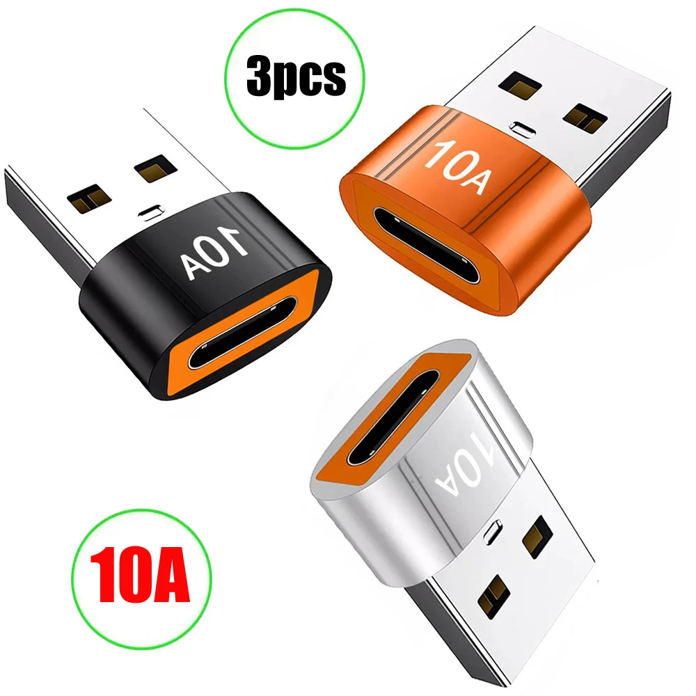 10A-OTG-USB-3-0-To-Type-C-Adapter-TypeC-Female-to-USB-Male-Converter ...